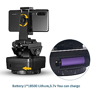 Mcoplus YT-1000 Remote Control Pan Tilt Head, Automatic Motorized Rotating Panoramic Head for Smartphones/DSLR Cameras/Action Cameras (Limited Weight Under 1kg)