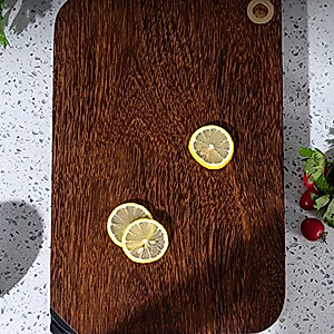 GULRUH Wood Cutting Boards for Kitchen, Ebony Wood Cutting Board, Solid Wood Cutting Board, Kitchen Household Vegetable Cutting Square Thickened Whole Wood Cutting Board