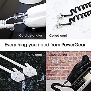 Power Gear Telephone Shoulder Rest, Hands Free Phone Conversations, Designed for Comfort, Strong Adhesive, Ergonomic Design, Black, 27636