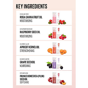 Kaja Juicy Glass Lip Oil | Hydrating, Feel Plumped and Lightweight with Vitamin Tree Fruit Oil for Glass Skin Look | 01 Rose Hip Spritz | Vegan, Cruelty-Free