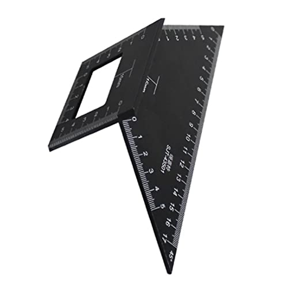JUSTHENGGUANG Vernier Caliper Set of 2 Saddle Layout Square Gauge, 45/45 Degree 90/45 Degree Square Layout Miter Angle Measuring Ruler (Color : Black)