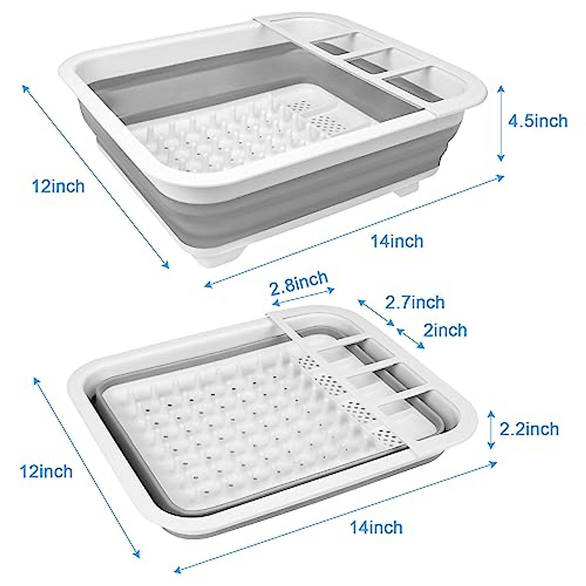 Collapsible Dish Drying Rack Portable Dish Drainers for Kitchen Counter,Kitchen Sink Organizer Basket RV Accessories Camper Kitchen Organization and Storage Space Saver Dish Rack Over Sink Drying Rack