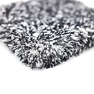 The Rag Company - Cyclone Ultra 8in x 9in Wash Mitt and Cyclone Ultra 10in x 10in Wash Pad - 70/30 Blend Korean Microfiber, Foam Padding, Scratch-Free, Lint-Free, Black (2-Pack)