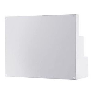 CiaoHER Large Acrylic Wine Liquor Bottle Rack 3 Tier White Countertop Riser Display for Bar Coffee Leisure Station Retail Store Shop Grocery Collection Organizer Stand (16''-1pack)