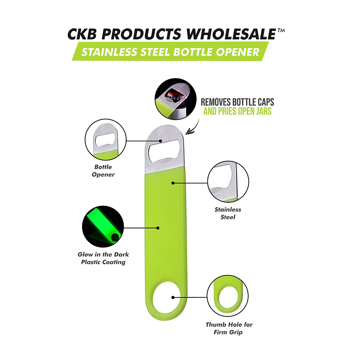 Personalized Custom Glow in the Dark Heavy Duty Bottle Opener, You Design.