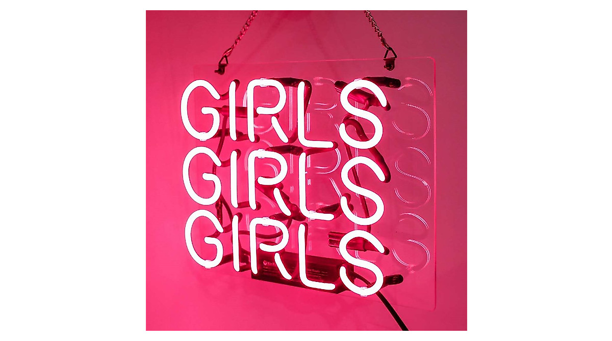 Girls Neon Sign - Pink Neon Light for Bedroom & Wall Decor
