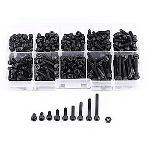 M3 Hex Socket Head Machine Screws, Stainless Steel Hex Socket Screws Assortment Kit, 280PCS