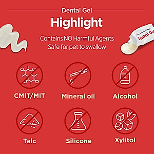 JAYU PET Dental Gel - Dog Cat Toothpaste, Removing Plaque and Tartar, Teeth Cleaning & Breath Freshener, Puppy Kitten Dental Care with Vet Approved (2.82oz. 80g)