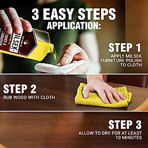 Milsek Antiques & Restoration Polish & Cleaner - Home Essential Cleaning Supplies for Home Improvement of any Wood Antiques or Heirlooms - 12 Fl Oz (Pack of 1)