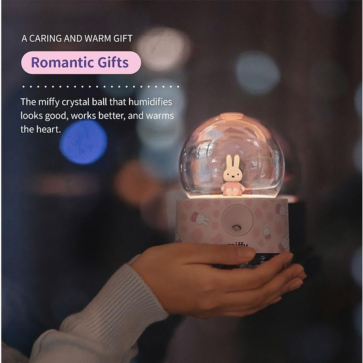 Miffy Crystal Ball Mist Humidifier - Romantic Gift Choice(Pink)