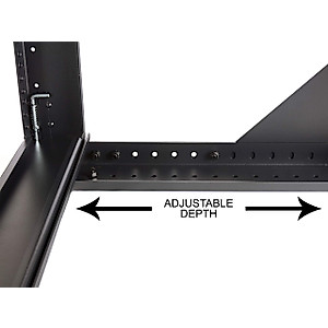 Networx 18U Adjustable Depth Open Frame Swing Out Wall Mount Rack - 301 Series, Flat Packed