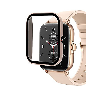 smaate Smart Watch Cases with Screen Protector for Y20GT, Compatible with WZWNEER, BANLVS, DXPICR, Bctemno Y20GT 1.7” Smartwatch, Hard PC Case with Tempered Glass, Protecting Watch Body & Screen