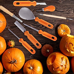 Halloween Pumpkin Carving Kit - 14 Pcs Professional Jack-O-Lanterns Pumpkin Cutting Supplies Tools Kit - Easily Sculpting DIY Halloween with Carrying Case - Carving Knife for Halloween Decoration