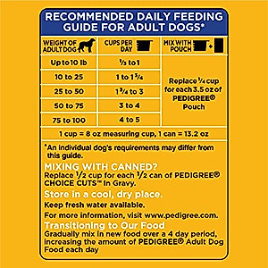 Pedigree Complete Nutrition Adult Dry Dog Food Roasted Chicken, Rice & Vegetable Flavor Dog Kibble, 40 lb. Bag