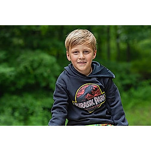 Jurassic Park Toddler Boys Fleece Hoodie Black 5T