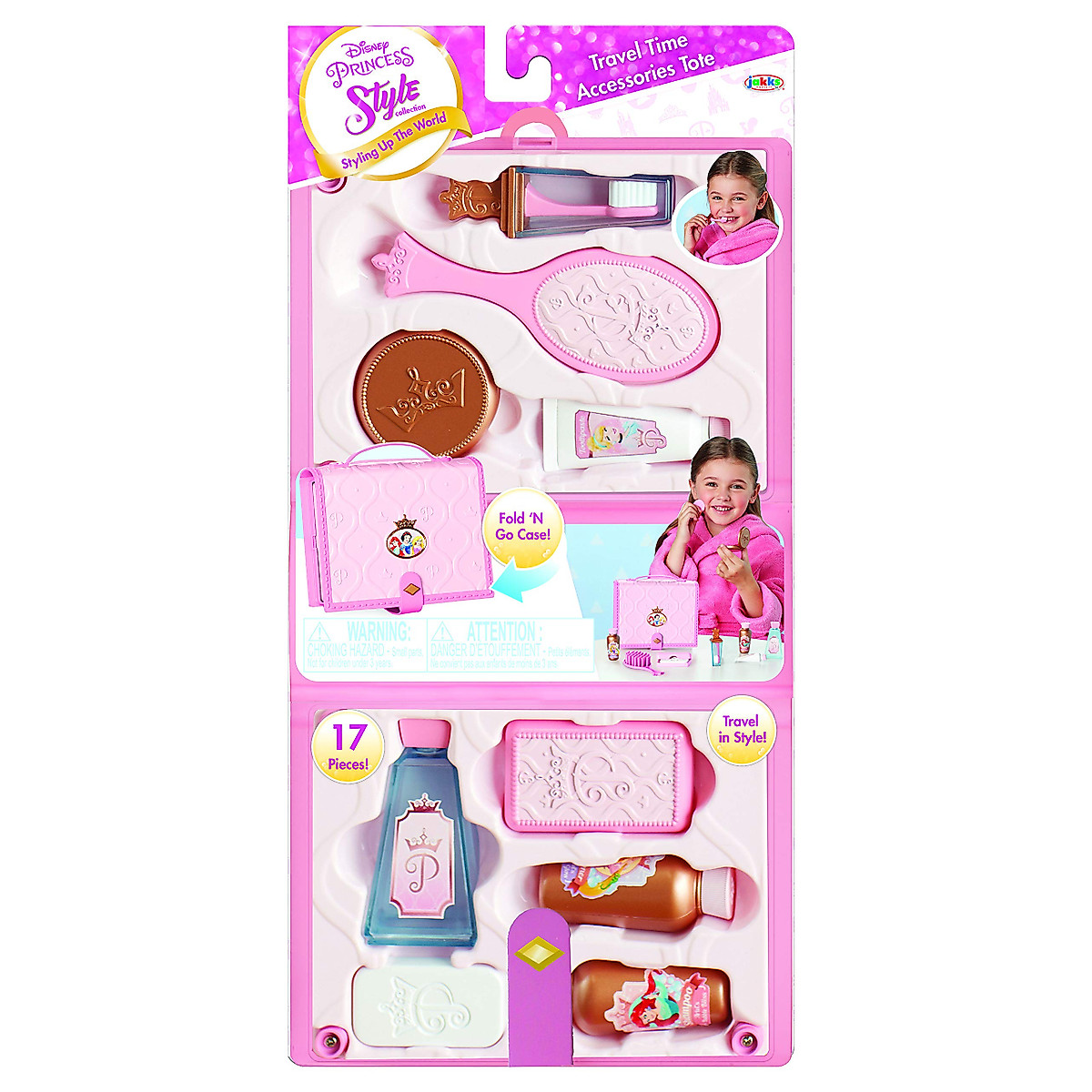 Disney Princess Style Collection - Travel Accessories Kit, Pink