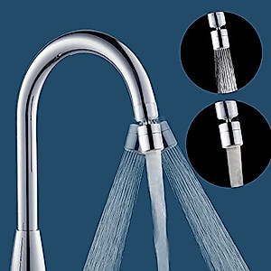 Watflow Rotatable Sink Adapter Sprayer, 360-Degree Swivel Faucet for Kitchen or Bathroom, Dual-Function 2-Flow Sprayer Faucet Head,Water Saving Swivel Aerator,Faucet Sprayer Head Replacement…