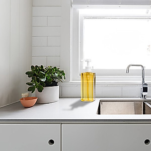 Okllen 12 Pack 16 Oz Plastic Pump Bottles, Empty Refillable Container Liquid Soap Dispenser for Shampoo, Lotion, Cleaning Products, Kitchen, Bathroom, Clear Square