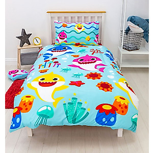 Character World Baby Shark Rainbow Single Duvet Cover Set