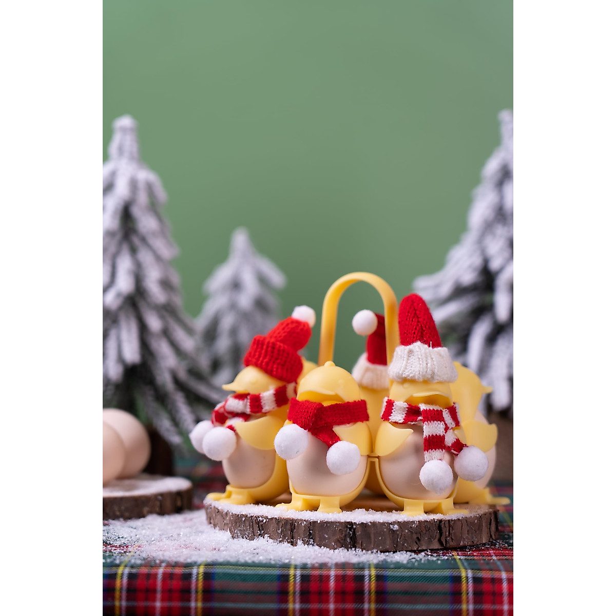 DUCK DESIGN Egg Cooker Set, Store and Serve Egg Holder, Eco-Friendly, Stackable Egg Cups for Family & Kitchen Decor& Fridge storage