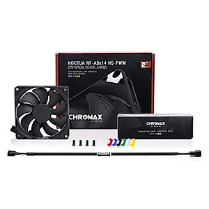 Noctua NF-A9x14 HS-PWM chromax.Black.swap, Premium Quiet Slim Fan, 4-Pin (92x14mm, Black)