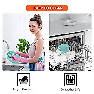 Hiyaloo 2Pcs Air Fryer Silicone Liners 7.5 Inch Air Fryer Accessories Round BPA Free Non Stick Silicone Air Fryer Liners Reusable Parchment Paper Replacement Fits 3QT - 5QT Air Fryer (Blue+Grey, 2)