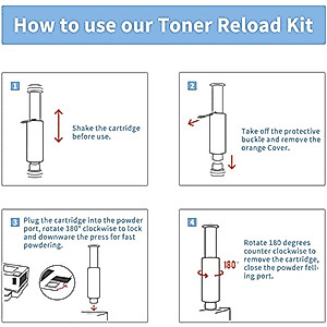 CYMBAINK 143A W1143AD Compatible Toner Reload Kit Replacement for 143A 143AD W1143A W1143AD to use with Neverstop Laser 1001nw MFP 1201n 1202nw 5hg80a(Black, 6-Pack)