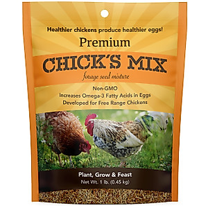 Barenbrug Premium Free Range Chicks Mix Forage Seed Mixture, 1 lb, One Pack