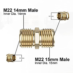 POHIR Pressure Washer Adapter Set, Garden Water Hose Quick Connect Kit, M22 Swivel to 3/8'' Quick Connect, 3/4" to Quick Release, Metric M22 15mm Male Thread to M22 14mm Male Fitting, 9-Pack