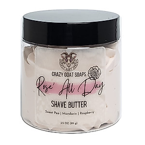 Goat Milk Clay Gift Set | Rosé All Day | Organic Shea, Cocoa & Aloe Butter | Dry and Sensitive Skin Gift Set | Soothing Clay Shave Butter | Clay Whipped Soap | Body Butter