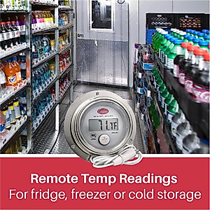 Cooper-Atkins DM120-0-3 Digital Panel Thermometer with 2" Front Flange, -40°F to 120°F Temperature Range