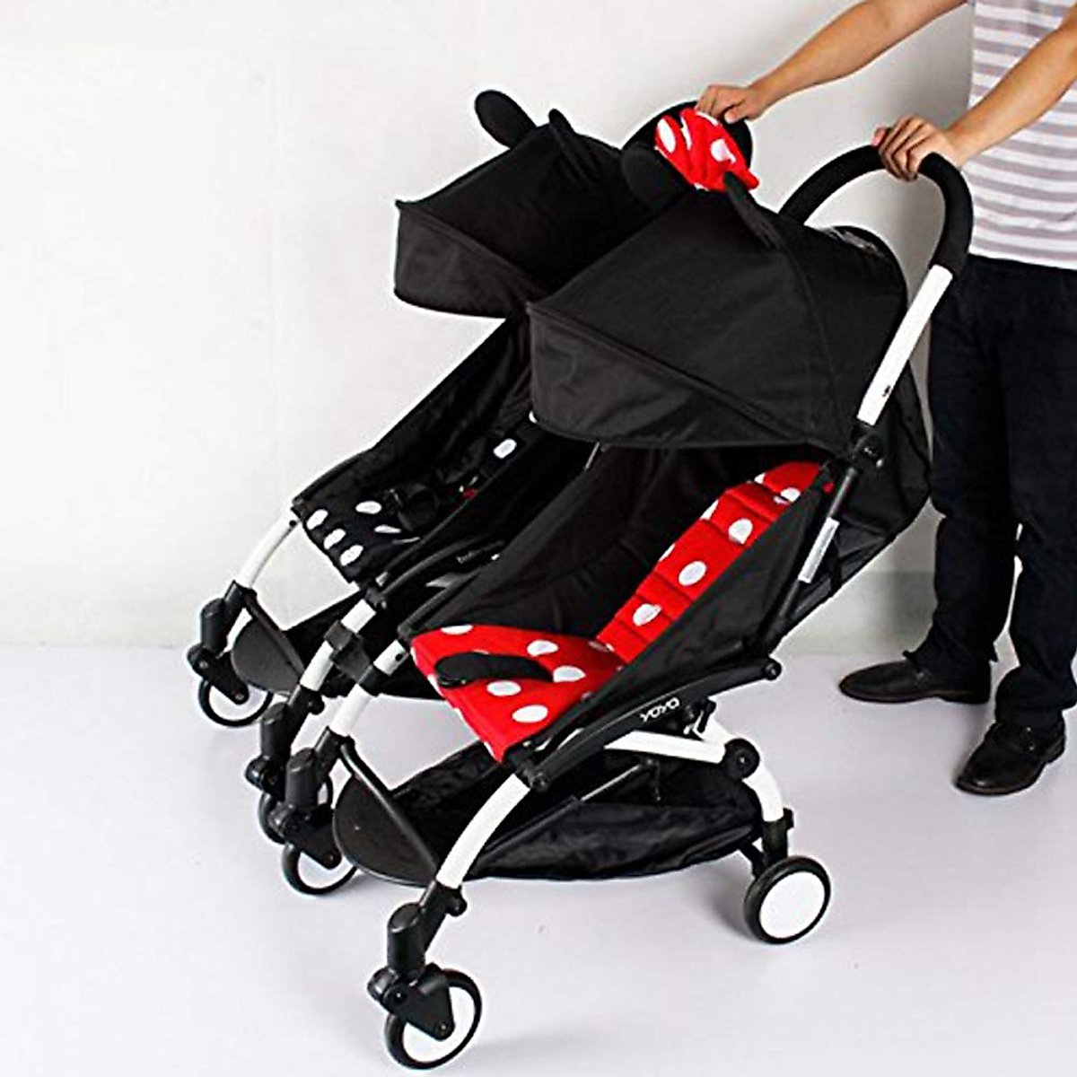 GEZICHTA 3pcs Twin Stroller Connector Adjustable Pushchair Connectors Accessories, Turns Two Single Strollers Into A Double Stroller for Baby Stroller