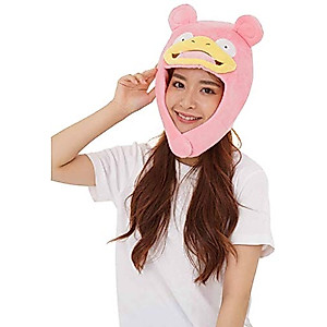 SAZAC Kigurumi Hat - Pokemon - Slowpoke - Cozy Costume Beanie Cap - Adult Size