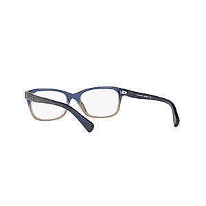 Coach HC6089 Prescription Eyewear Frames, Blue Beige Glitter Gradient/Demo Lens, 51 mm
