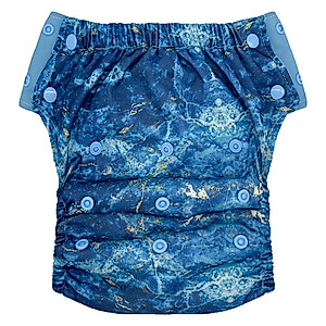 Hybrid Cloth Diaper - Reusable Training Pants, Swim Diaper, Special Needs Briefs, Fits from Baby up to 10 Years (Size 3, Marble)