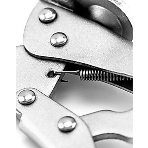 QWORK 9inch Drill Press Locking Clamp, 2 Pack, Fix Clamp, Strong Gripping Clip