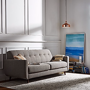 Amazon Brand – Rivet Sloane Mid-Century Modern Sofa Couch, 79.9"W, Pebble Grey