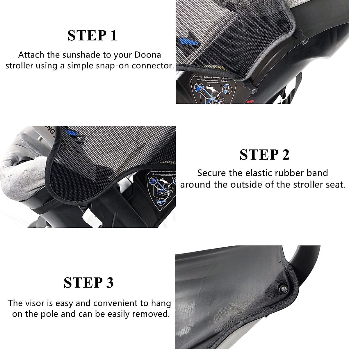 Baby Stroller Sun Shade Net Compatible with Doona, Sun Cover Protection fit Doona, Car Seat & Stroller Sunshade Awning Canopy Umbrella ProtectionShield with Great UV Protection Performance fit Doona