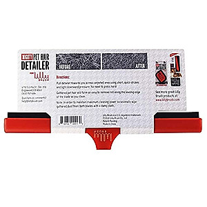 Lilly Brush Mighty Pet Hair Detailer Head (NO HANDLE) Dog Hair & Cat Hair Remover for Carpets and Rugs. Fits on ALL standard broom sticks.