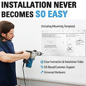 Mounting Dream Full Motion TV Wall Mount for 42-75 Inch Flat Screen/Curved TVs, Heavy Duty Wall Mount TV Bracket with Swivel Articulating Dual Arms, VESA 600x400mm, 100 lbs MD2656