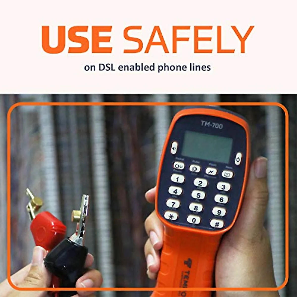 Tempo Communications TM-700 Butt Set/Lineman Telephone Test Set with LCD Display - Professional Grade (Latest Model)