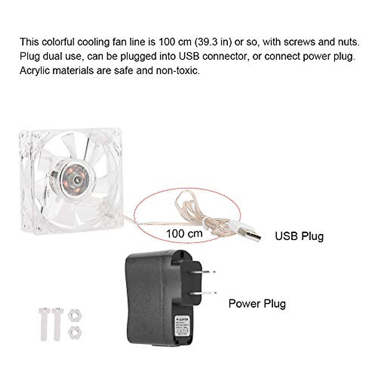 TOPINCN Hamster Cooling Fan Colorful Small Pet Summer Cooling Fan Acrylic Guinea Pig Cage Cooling Fan for Small Pet to Keep Summer Cool