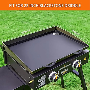 Upgraded Silicone Griddle Mat for Blackstone 22 Inch Griddle, Blackstone Griddle Mat 22 inch, Heavy Duty Food Grade Blackstone Griddle Accessories Protect Grill from Insects, Debris and Rust,Black