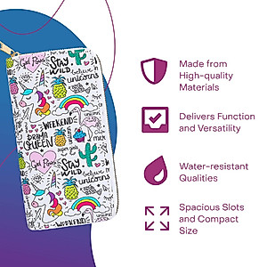 Rave Envy Llama Zipper Wallet for Women - I Love You Llama Multi-Purpose Pink Designer Cute Wallet with Animal Print - Multi-pocket Long Hand Purse for Kids & Teen Girls