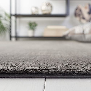 Safavieh Revive Collection 8' x 10' Charcoal REV102H Non-Shedding Solid Area Rug