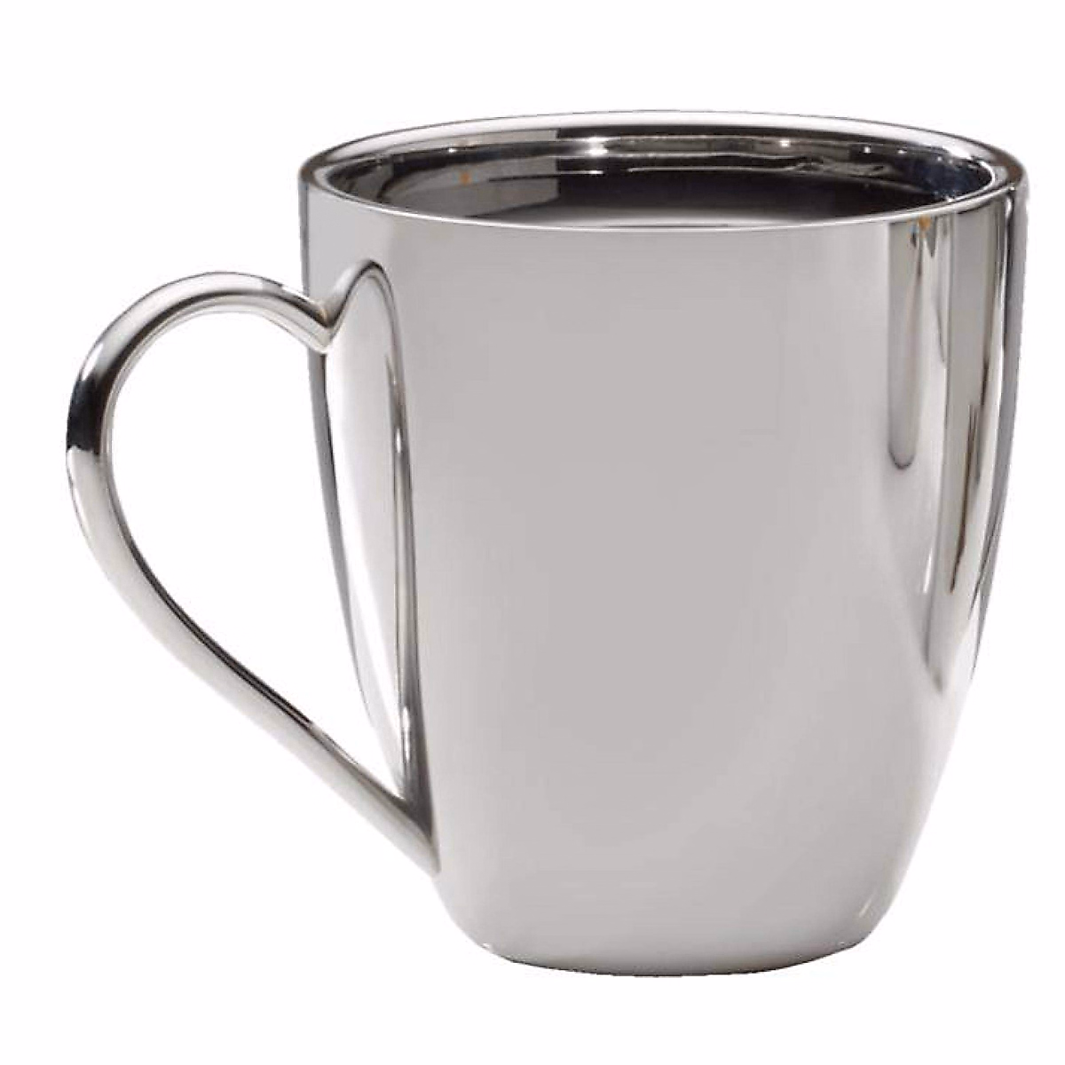 Mikasa Double Walled Stainless Steel Coffee Mug, 1 Count (Pack of 1), Silver