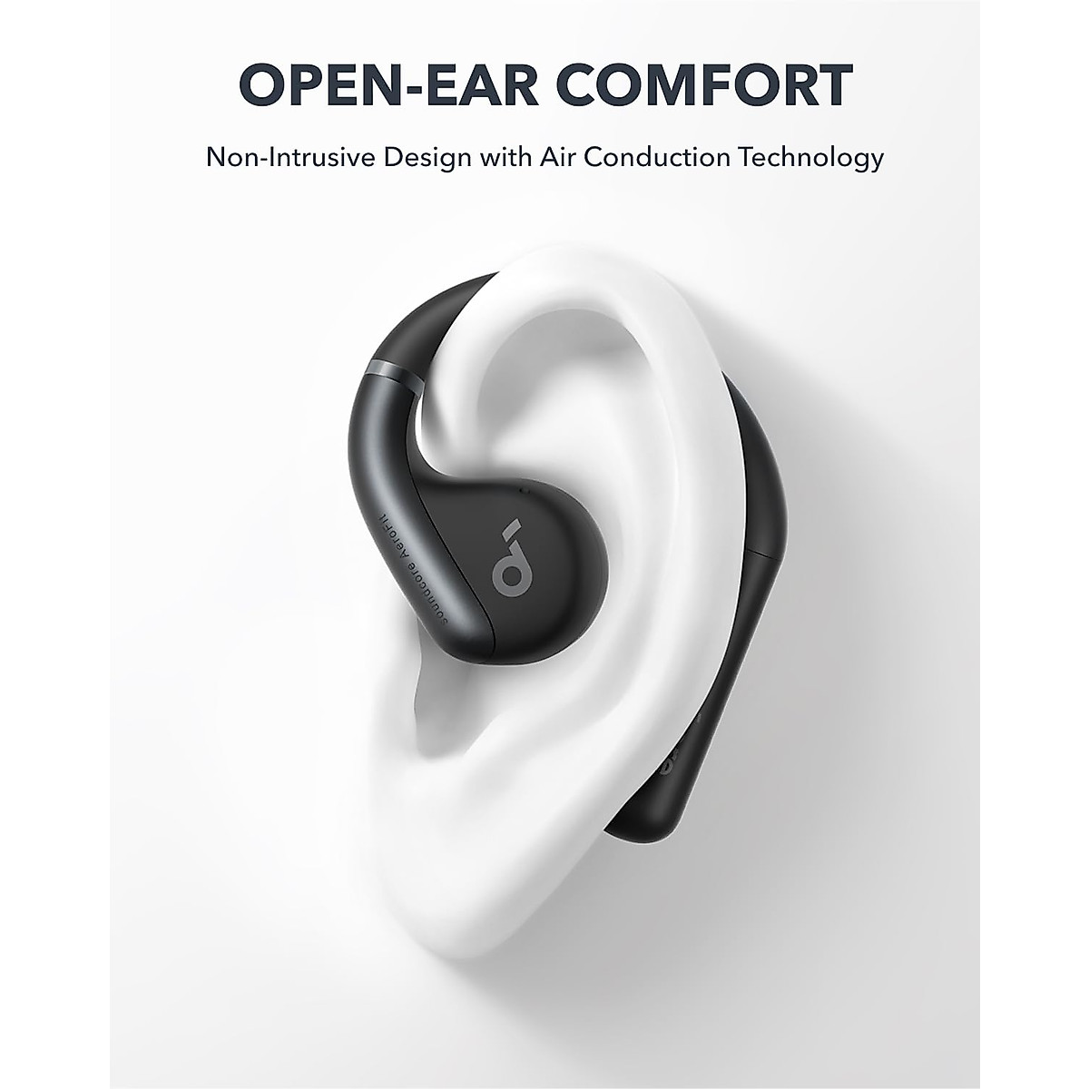 Soundcore by Anker AeroFit Open-Ear Headphones, with Liberty 4 NC Noise Cancelling Earbuds, Ultra-Comfort, Snug Fit, Ergonomic Ear Hook, Balanced Sound, IPX7 Waterproof, 42H Playtime, Clear Calls