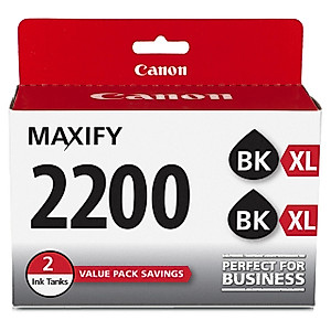 Canon PGI-2200XL Black Twin Pack Compatible to IB4120, MB5120, MB5420, IB4020, MB5020, MB5320