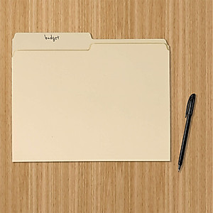 Amazon Basics File Folders - 1/2 Tab, Manila, Letter Size, 36-Pack