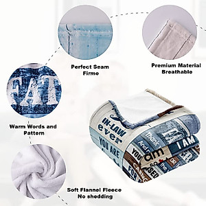 Merry Carve Father in Law Gift from Son in Law Birthday Gifts for Father in Law Throw Blanket to My Father of The Bride Gifts Christmas Father Day for Father in Law from Son in Law 60"*50"